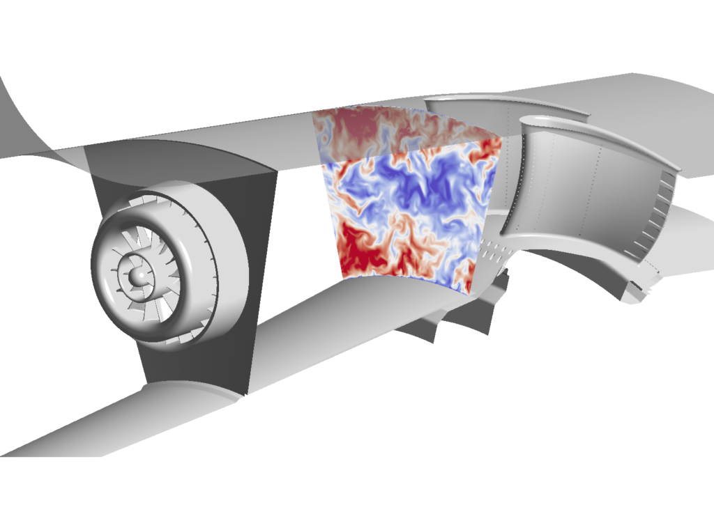 Unsteady 1-way coupling of combustor and high-pressure turbine - NHR4CES